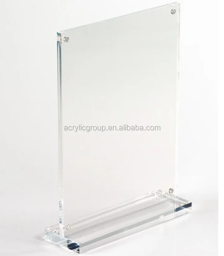 T-shape Acrylic Photo Frame 5 X 7 Acrylic Sign Holder With Magnets ...