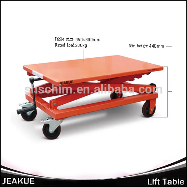 Small Electric Scissor Lift Table 300kg with Rollers
