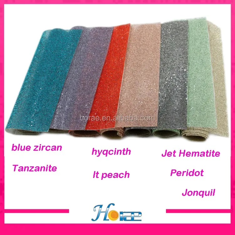 24*40cm 2mm Hotselling Colorful Crystal Sheet Rhinestone Mesh For Bags ...