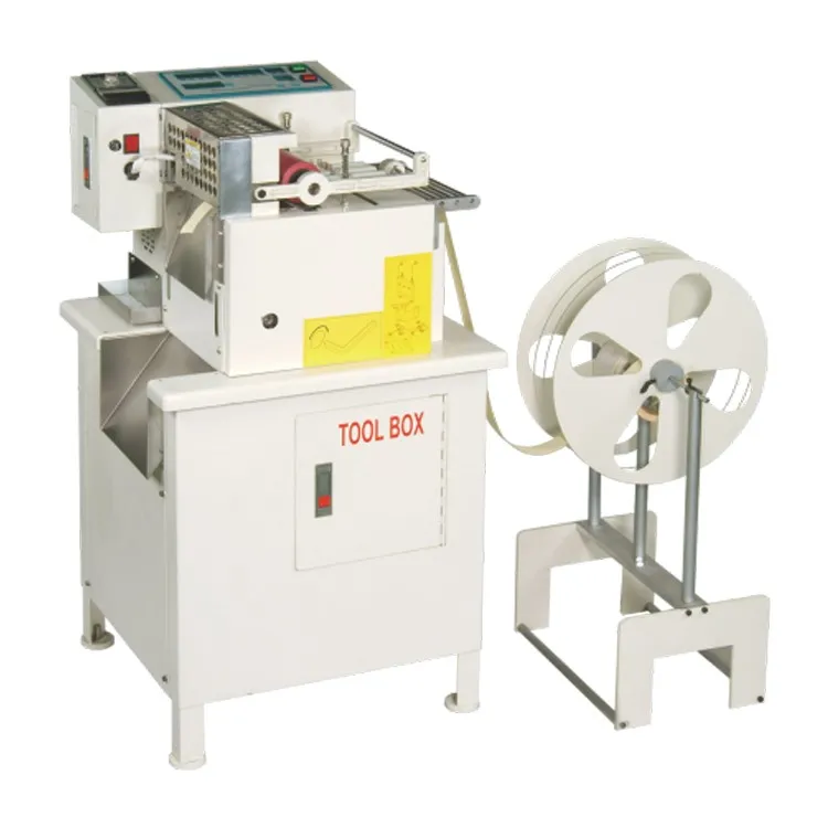 160mm Width Polyester Automatic Webbing Cutting Machine With Hot Knife ...