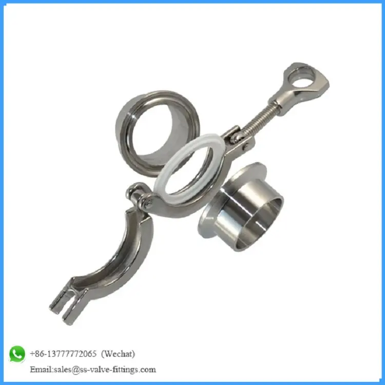 2 Pcs 2" Dn50 Sanitary Female Threaded Ferrule Pipe Fittings+tri Clamp ...