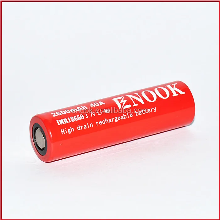 Enook 18650 2600mah 40amp Battery 18650 Rechargeable Enook 18650 40a ...
