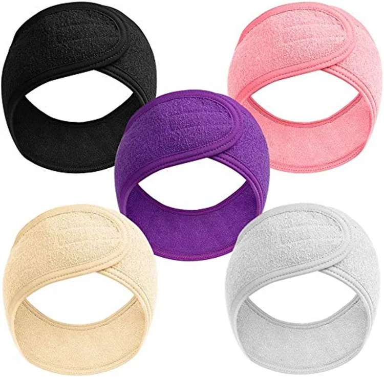Adjustable Terry Cloth Spa Facial Make Up Headband Face Band Head Wrap ...
