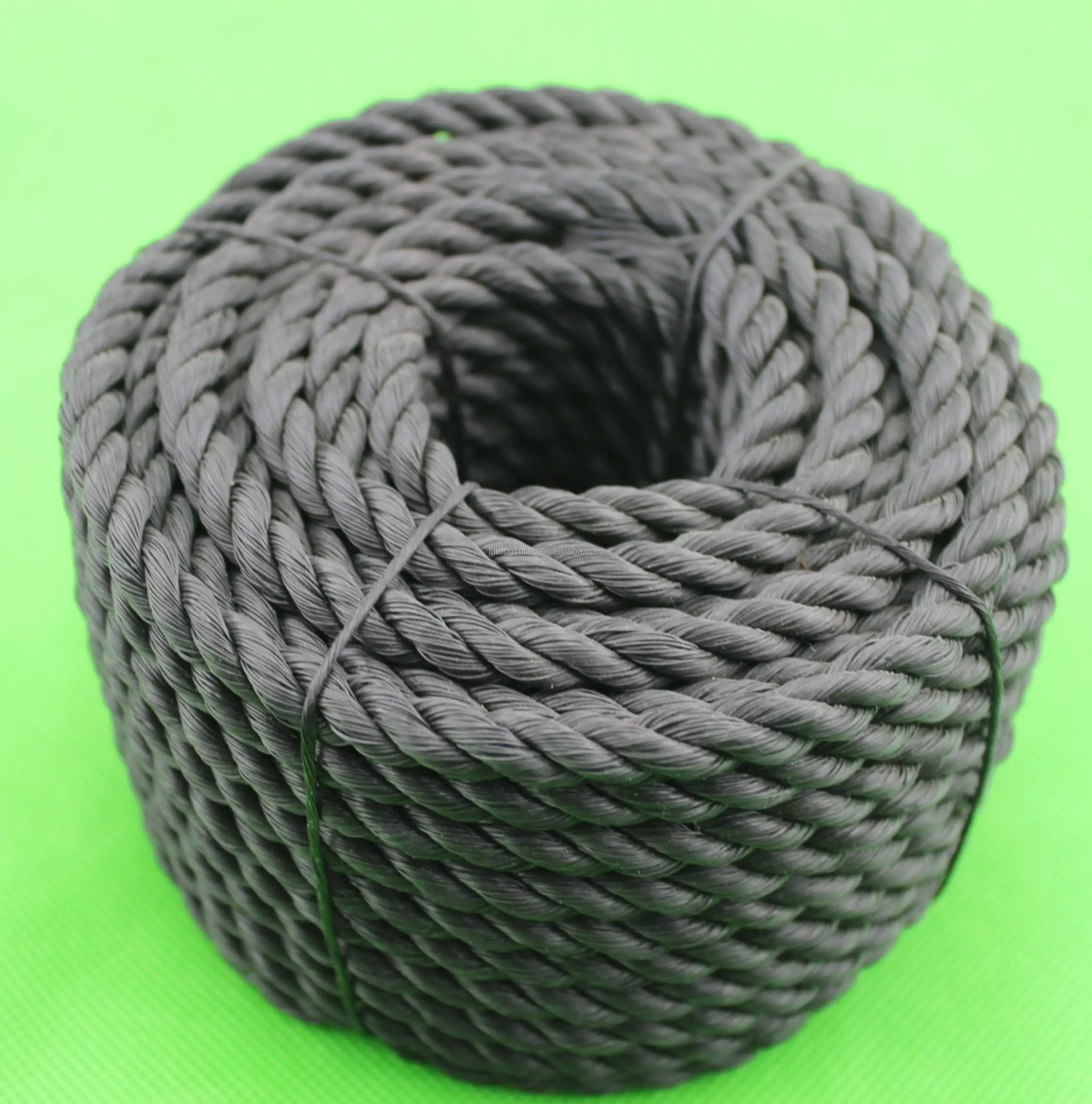 3-strand Pe Rope Recycled Material Pe Pp Rope Recycled Black Rope - Buy ...