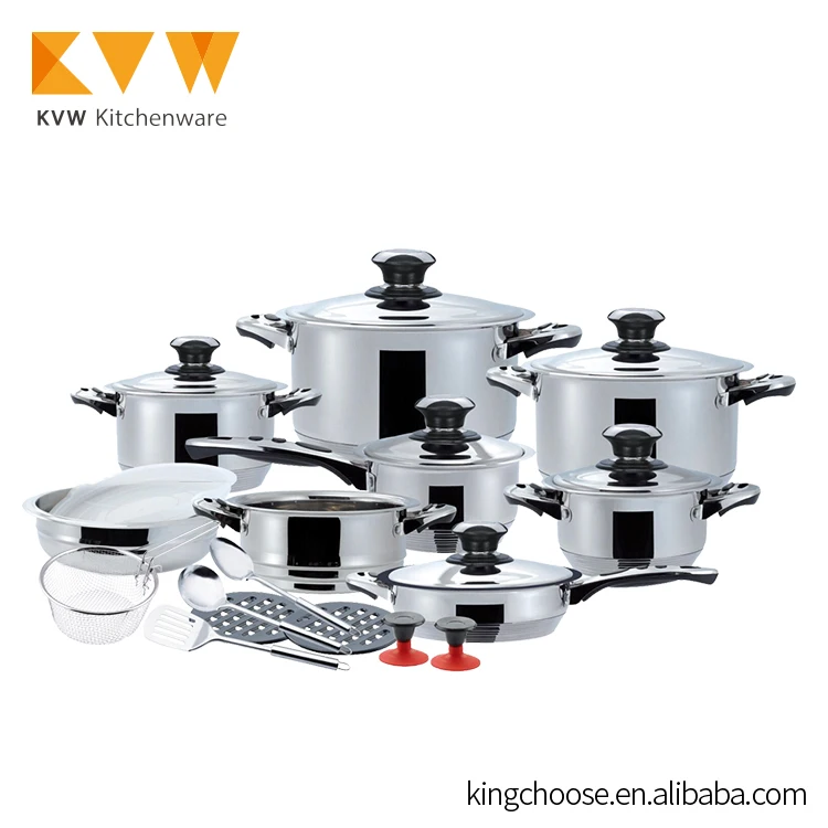 Royalty Line Cookware Stainless Steel Hot Pot Casserole Set And Pan Set ...