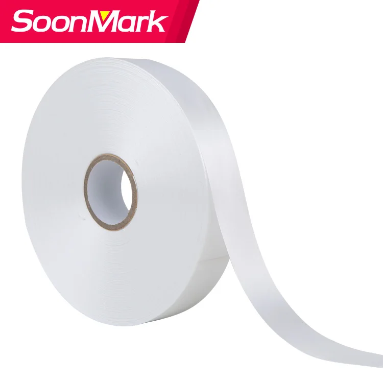 Wholesale Polyester Satin Blank White Label Ribbon For Thermal Transfer ...