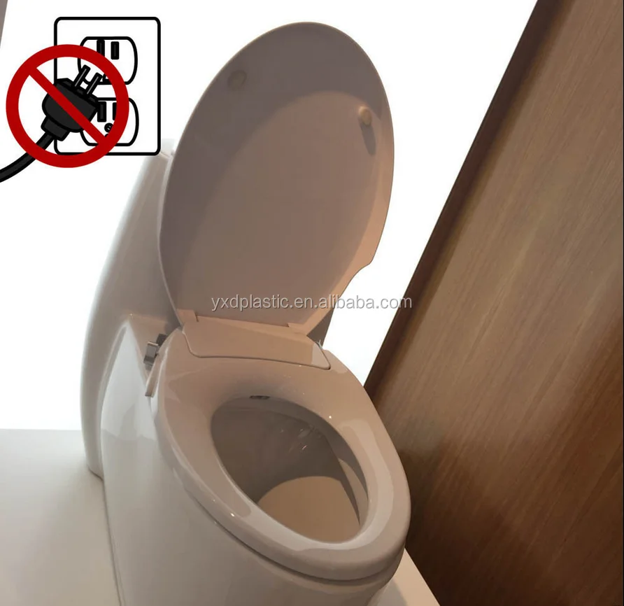 Non-electric Self Cleaning Plastic Bidet Toilet Seat With Dual Nozzles ...
