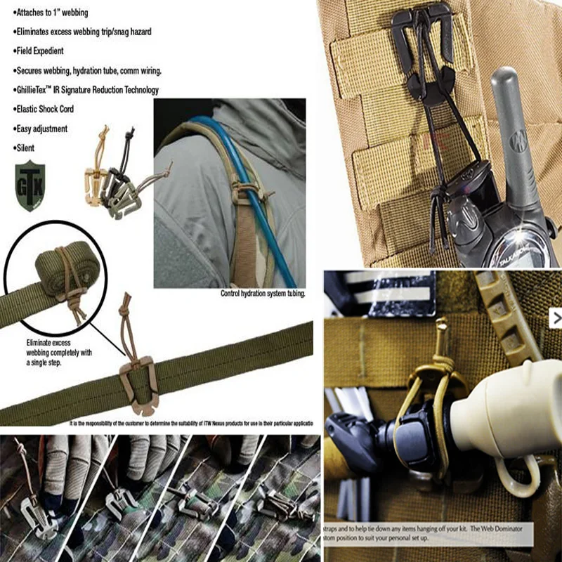 Nylon Web Dominator Excess Webbing Management System Elastic Rope ...