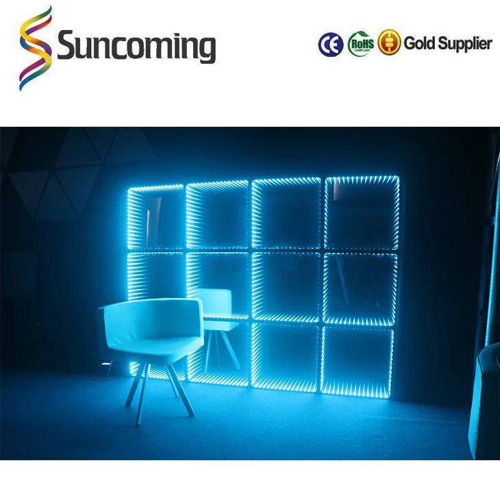 Entertainment Led Infinite Mirror Reflective Split-type Four-sided Wall ...