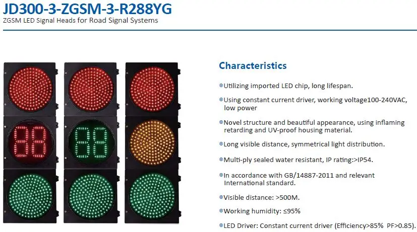 300mm Red Yellow Green Countdown Timer 88 Led Traffic Light Countdown ...