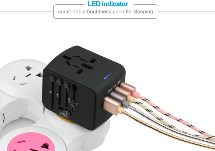 110-240v 4 Usb Multiple Plug Adapter Multinational Adapter For Business ...