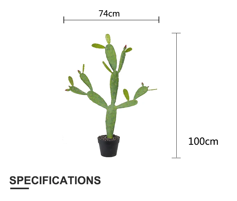 100cm Nopal Cactus Plant - Perfect for Indoor Decoration