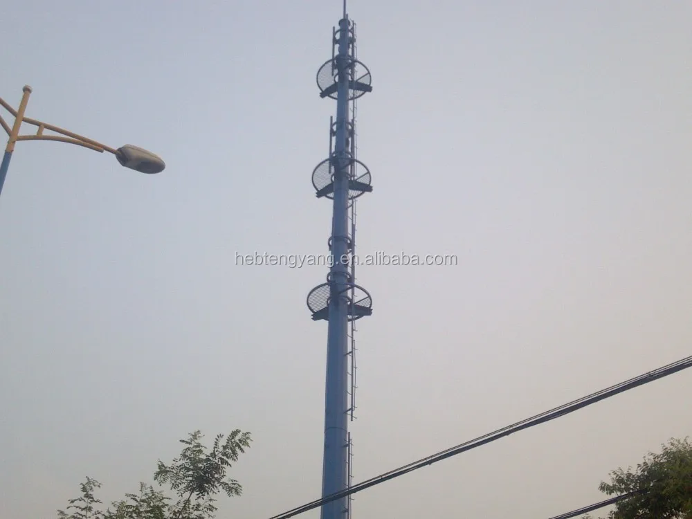 40m Steel Philippines Monopole Antenna Tower - Buy Monopole Antenna ...