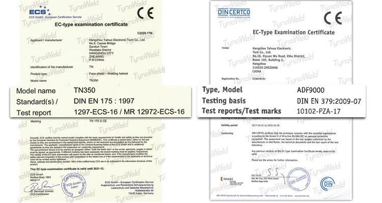 Ce en166 en175 en379 ansi z87 1 casco de soldadura de parasol ...