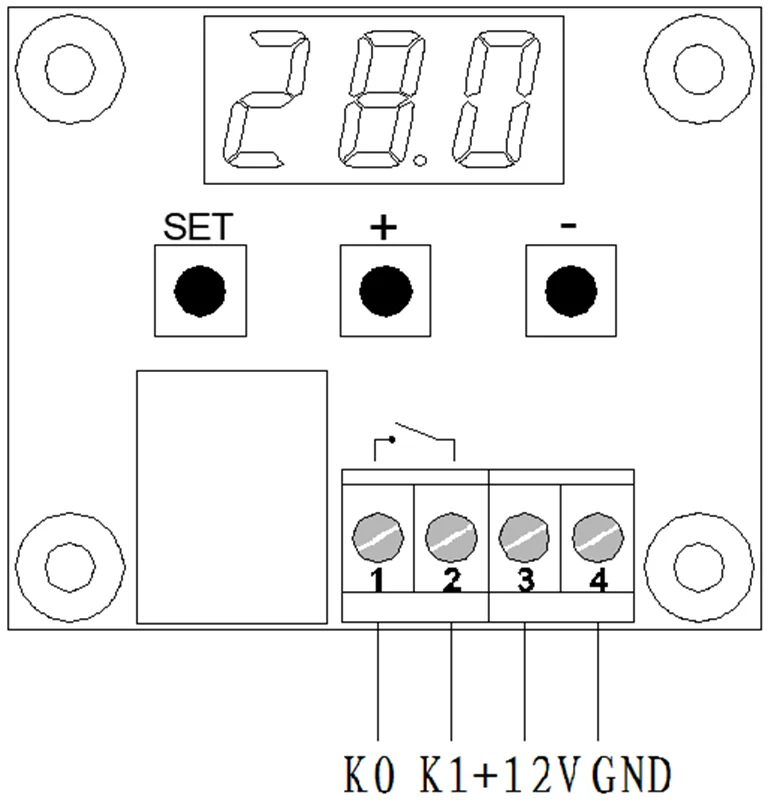 W1209,Temperature Controller Pcb,Mini Thermostat,Pcb,Sensor Wire 0.5 Or ...
