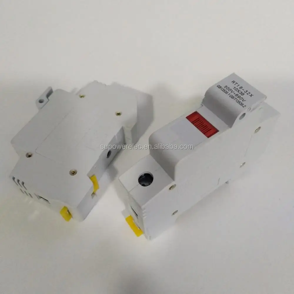 Factory Price Rt18-32 1p 32a 500v Din Rail Fuse Base 10*38mm Cylindrical Fuse Holders - Buy Rt18 ...