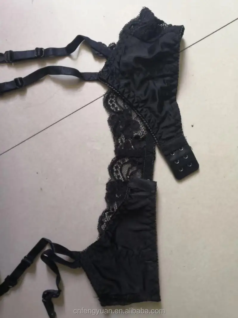 Sexy Women Lace Garter Temptation Ultra-thin Female Silk Suspender Belt ...
