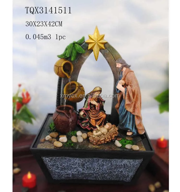 Resin Religious Statue Water Fountain The Birth Of Jesus - Buy Resin ...