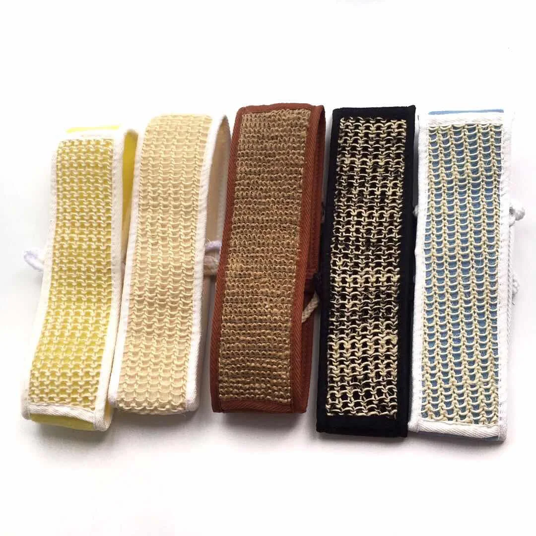 Pure Natural Sisal Loofah Back Strap - Exfoliating Body Scrubber