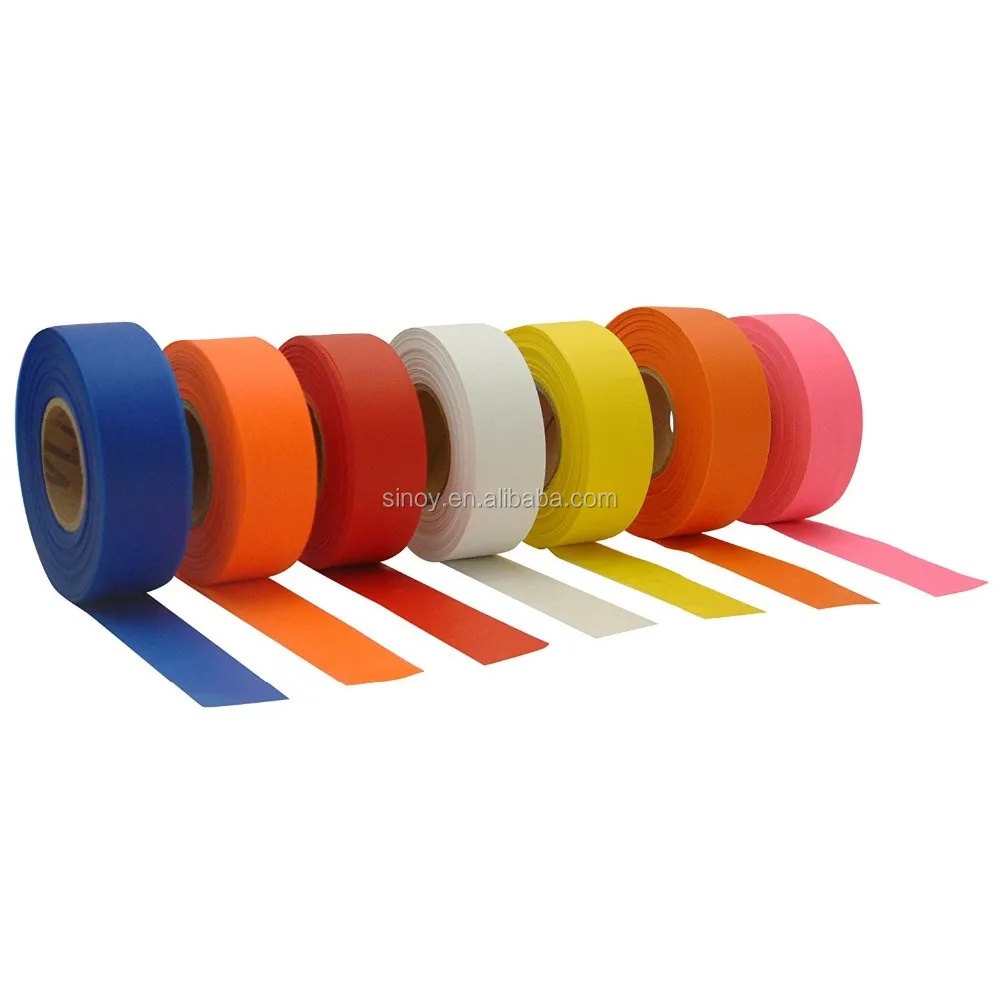 Multi-colors Optional Customized Pvc Flagging Tape With Solid Colour ...