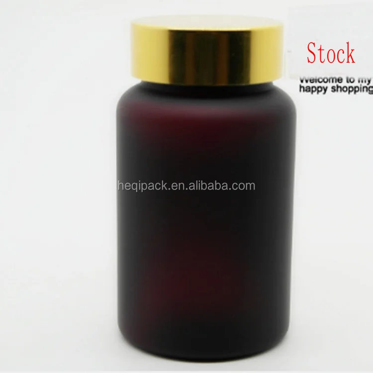 Factory Manufacturer Matte Black Pill Bottle 150ml 200ml With Tear Off ...