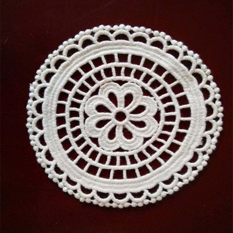 100% Cotton Lace Round Dolies Natural Cotton Crocheted Lace Doiles 6 ...