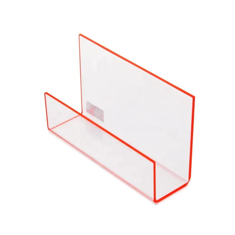 Glitter Pink Acrylic Magazine File Holder - 3 Sections