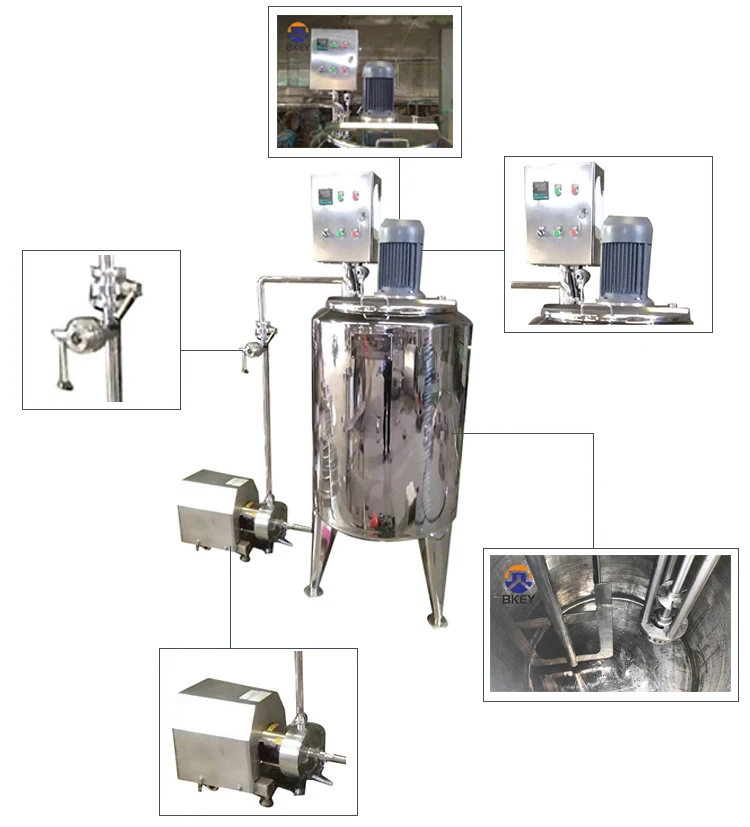 Emulsifier 300l High Speed Emulsification Tank With Circulating Pump ...