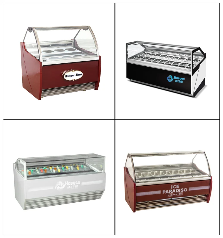 Gelato Circular Display Freezer Cases Hard Ice Cream Round Showcase ...
