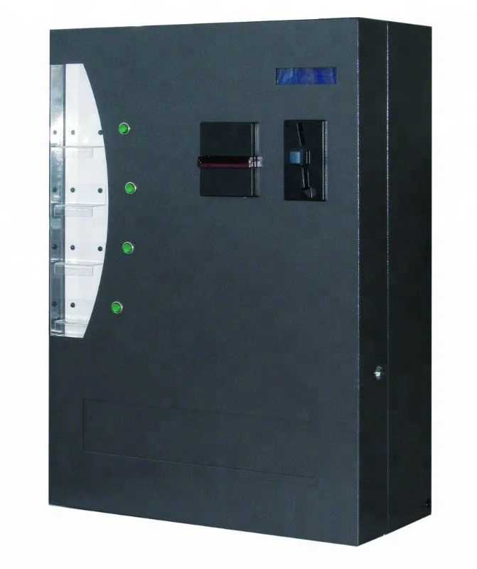 Coin Bill Operated Wall Mounted Box Vending Machine - Buy Box Packed ...