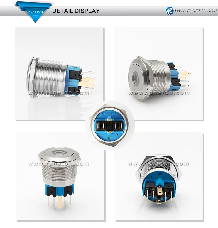 6 Pin Push Button Switch,Led Metal Switch Momentary 6v Led Push Button ...