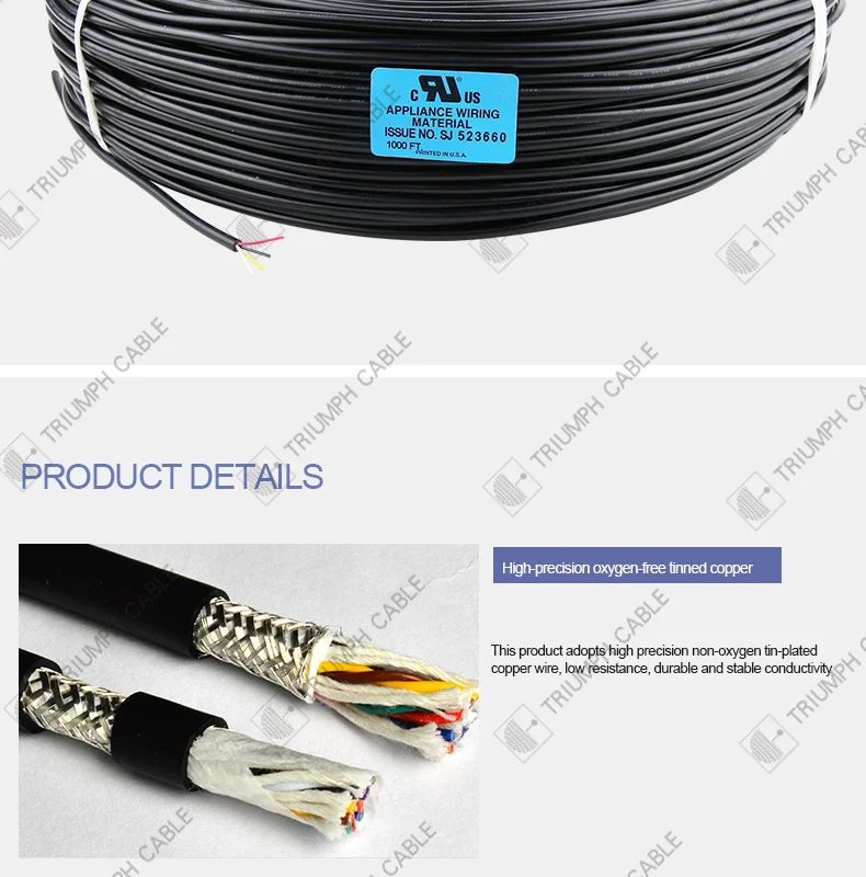 Triumph Cable Ul 2464 Shielded Cable 20awg 2core 300 Valt 80 Degree Awm Style Multiconductor ...