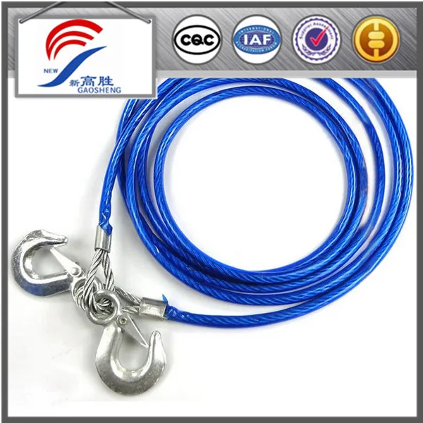 6mm Tow Steel Cable Wire Rope Sling - 3700lbs Breaking Strength