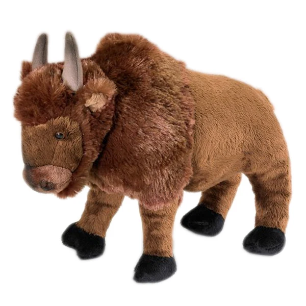 10" Standing Lifelike Long Plush Buffalo Stuffed Toys,Stuffed Buffalo ...