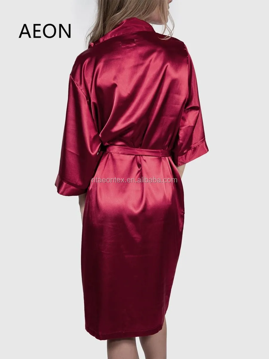 Factory Custom Logo Robe High Quality Silky Satin Robes - Buy Custom ...