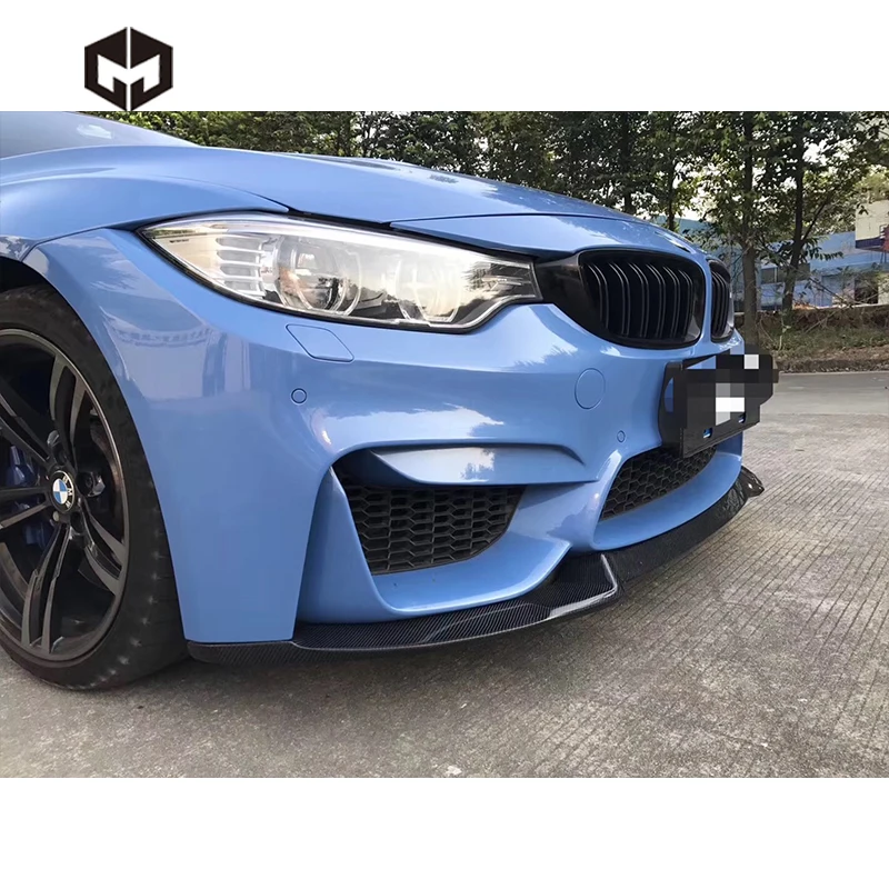 Carbon Fiber Cs Front Bumper Spoiler Lip For Bmw M3 F80 M4 F82 - Buy ...