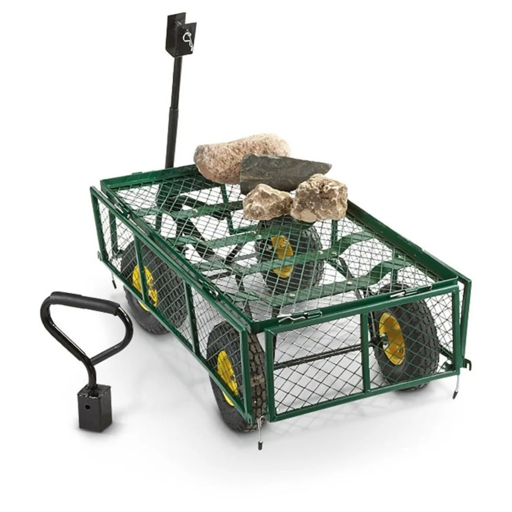 Heavy Duty Garden Mesh Cart Trolley Utility Cart Tipper Dump Cart Mesh ...
