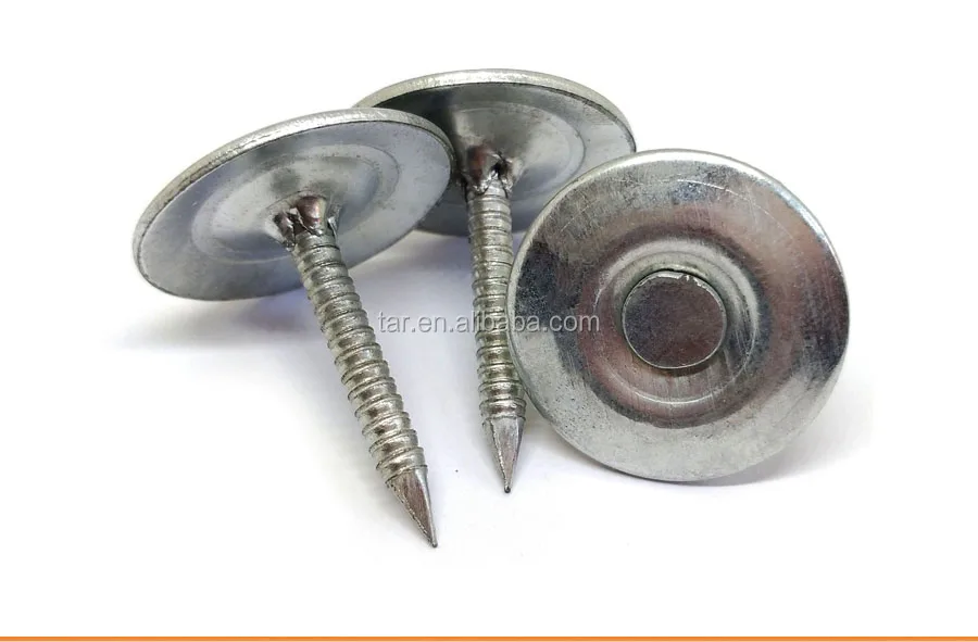 China Hot Sale Ring Shank Round Metal Cap Nails,Roofing Nail - Buy ...