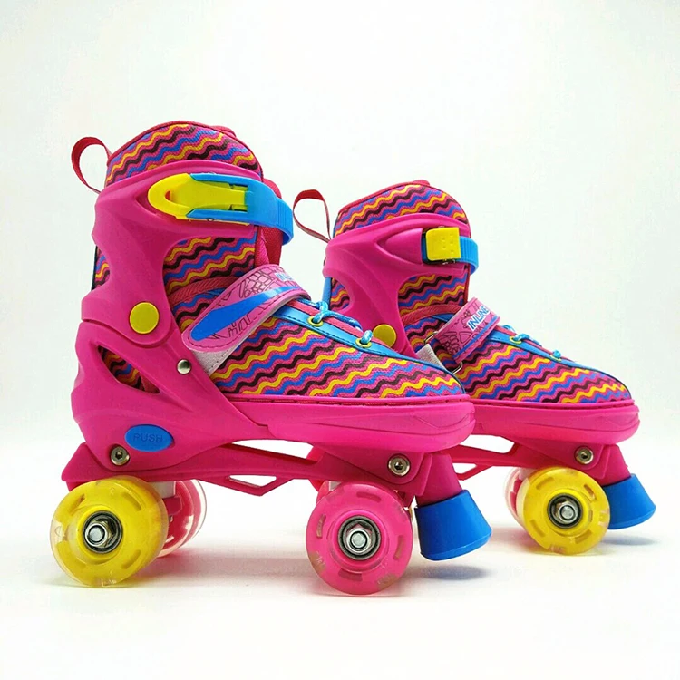 Fun and Safety with Adjustable 4 Wheels Kids Quad Roller Skates