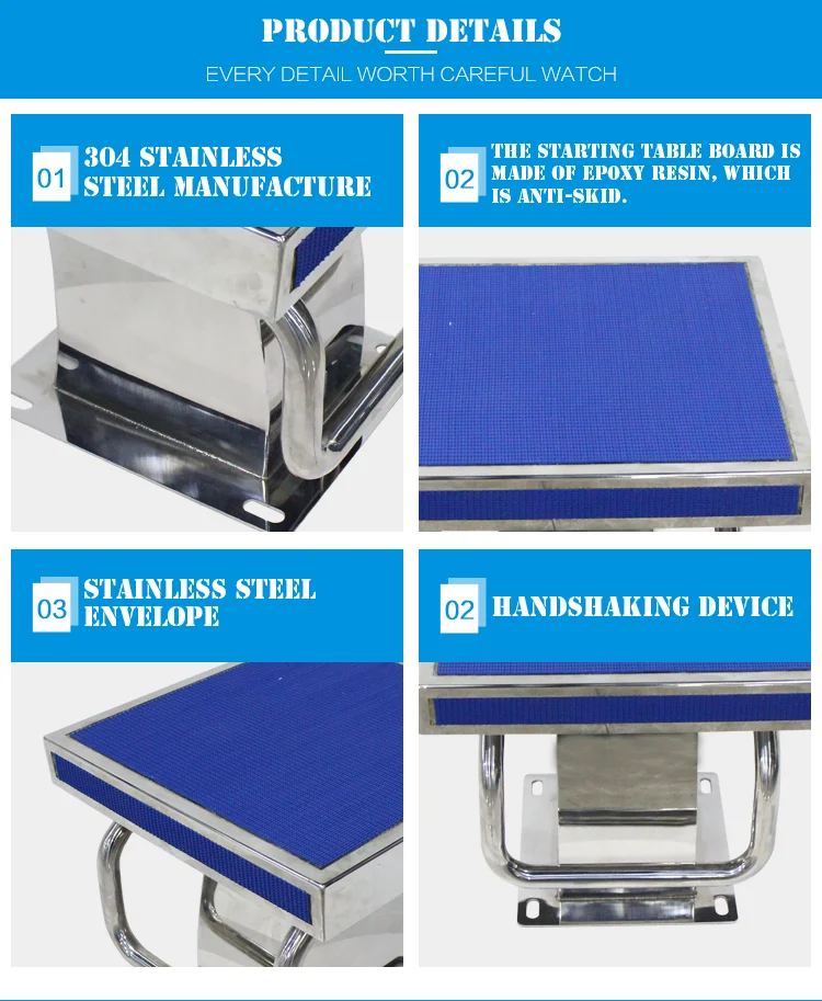 Stainless Steel Swimming Pool Competition Starting Block