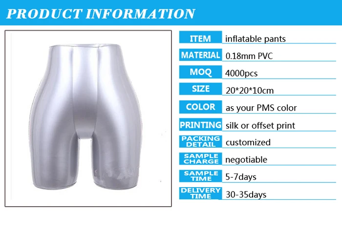 Foldable Customized Siler Inflatable Pants Torso Male Transparent Torso ...