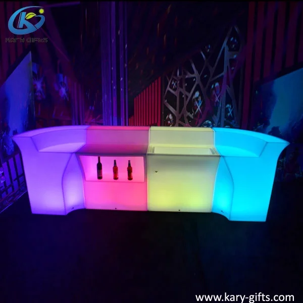Modern Home Bar Counter Design - LED Portable Bar Table