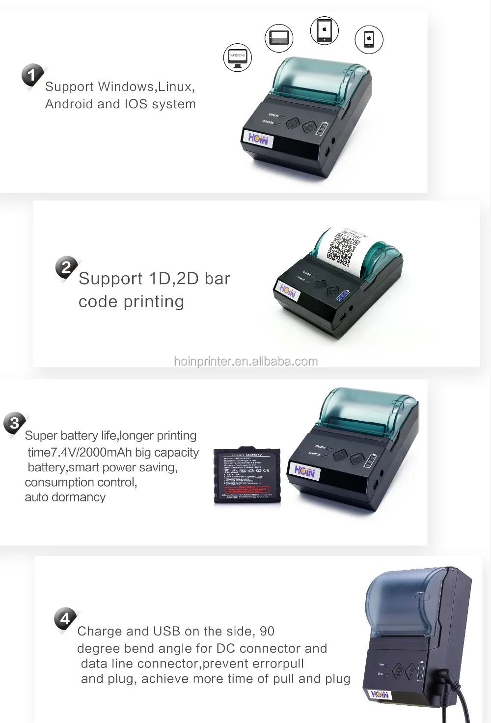 58mm Mini Portable Thermal Printer With Android - Buy 58mm Thermal ...