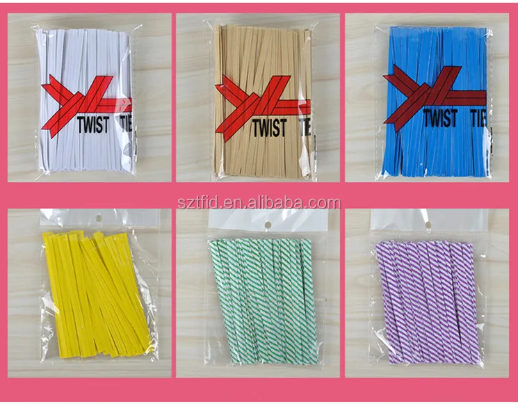 Decorative Kraft Brown Paper Twist Ties for Gift Packing