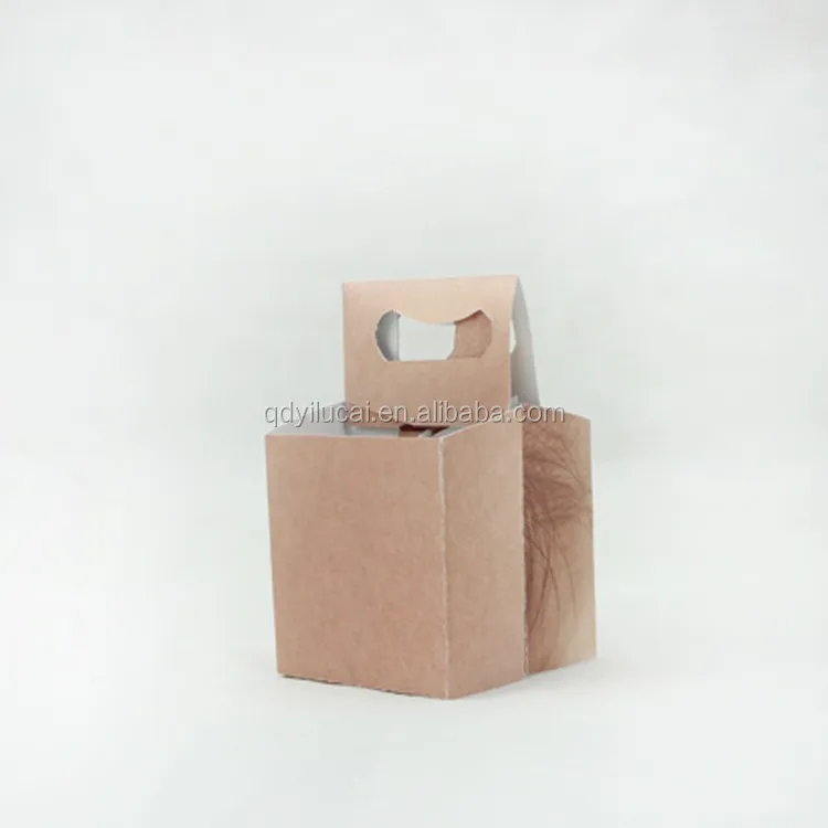 Customized Size Cardboard Beer Holder Box 4 Pack Bottle Beer Carriers ...