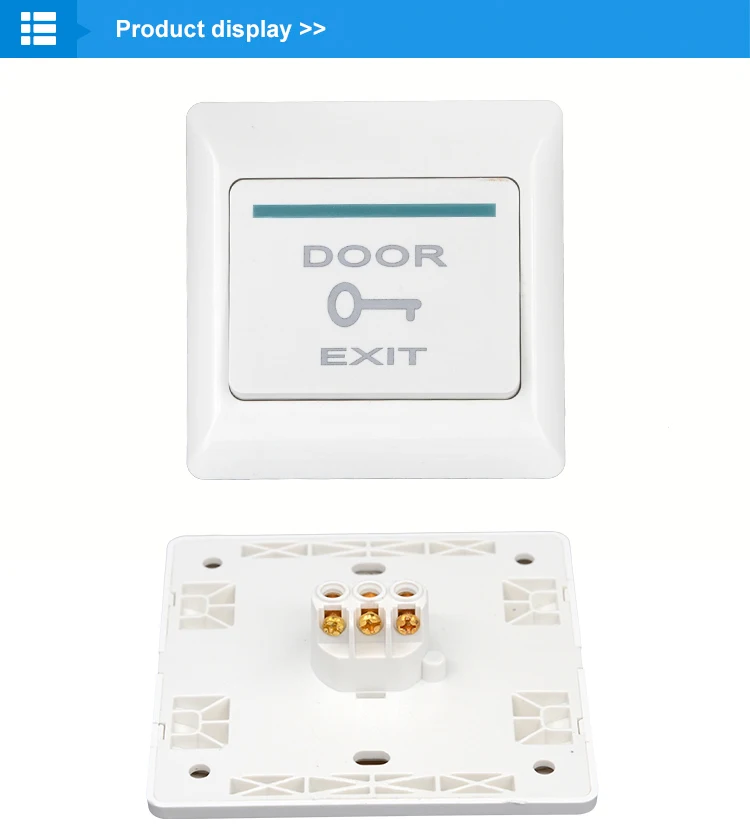 E6D Push Exit Button Door Exit Release Button for Access Control