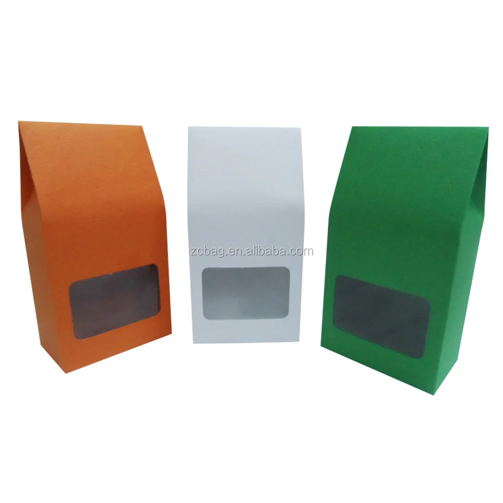 Wholesale Tapered Totes Box With Clear Window Custom Printed Kraft ...