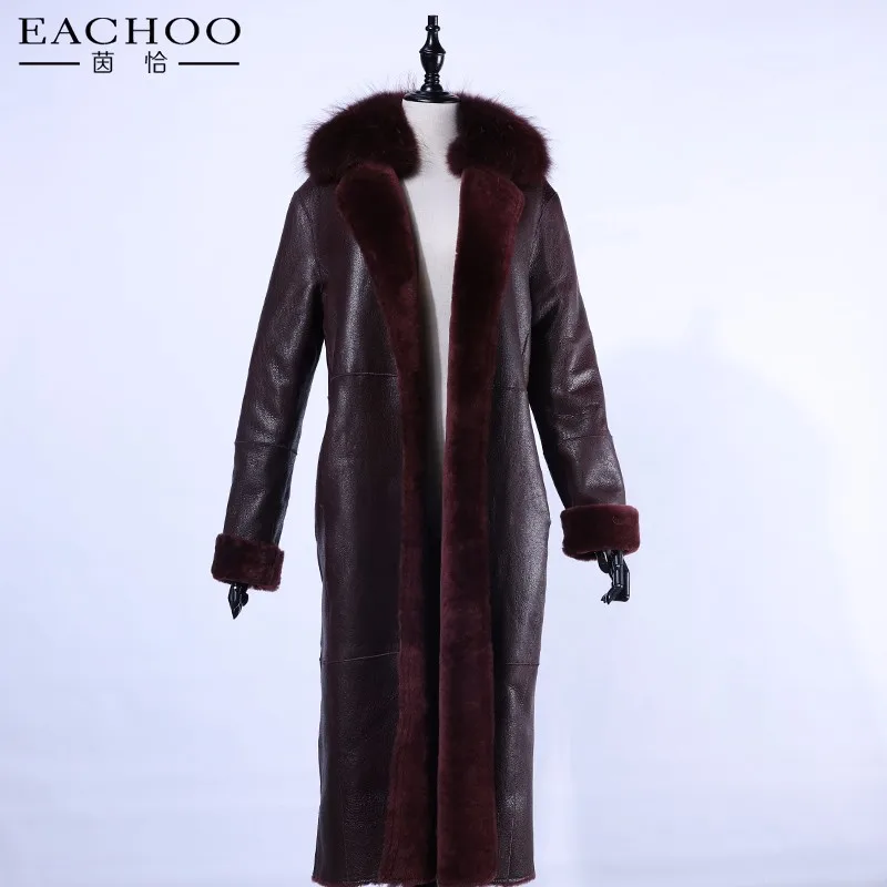 Long Wine Red Leather Trench Coat,Lamb Mouton Leather Coat - Buy Long ...