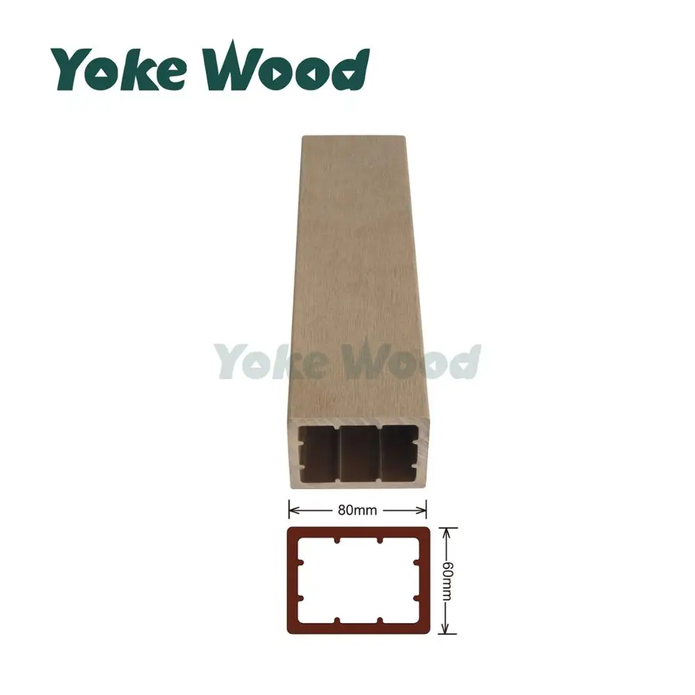 Square Shape Hollow Wood Tube Wpc Timber Tube For Outdoor Decorative ...