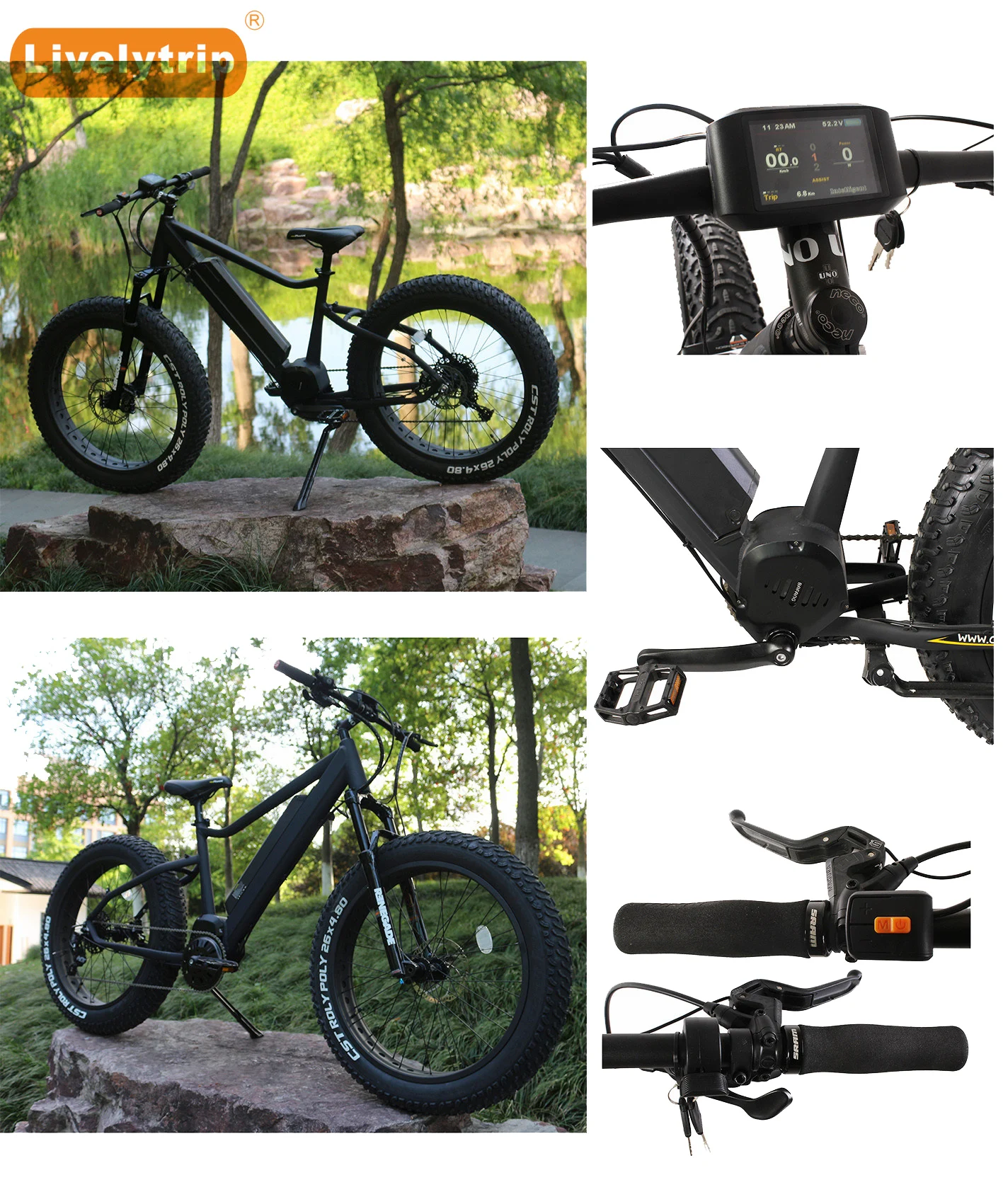 Bafang 48V 1000W Mid Drive Fat Tire E-Bike for All Terrain